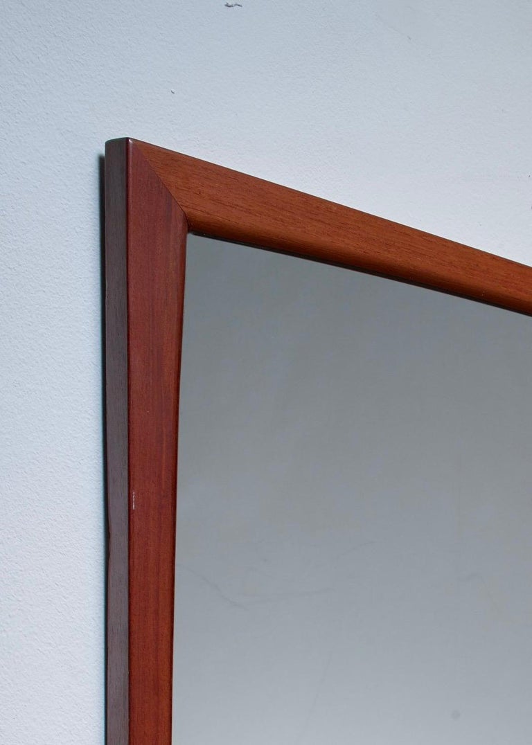 Large Aksel Kjersgaard Rectangular Teak Wall Mirror, Denmark, 1960s For ...