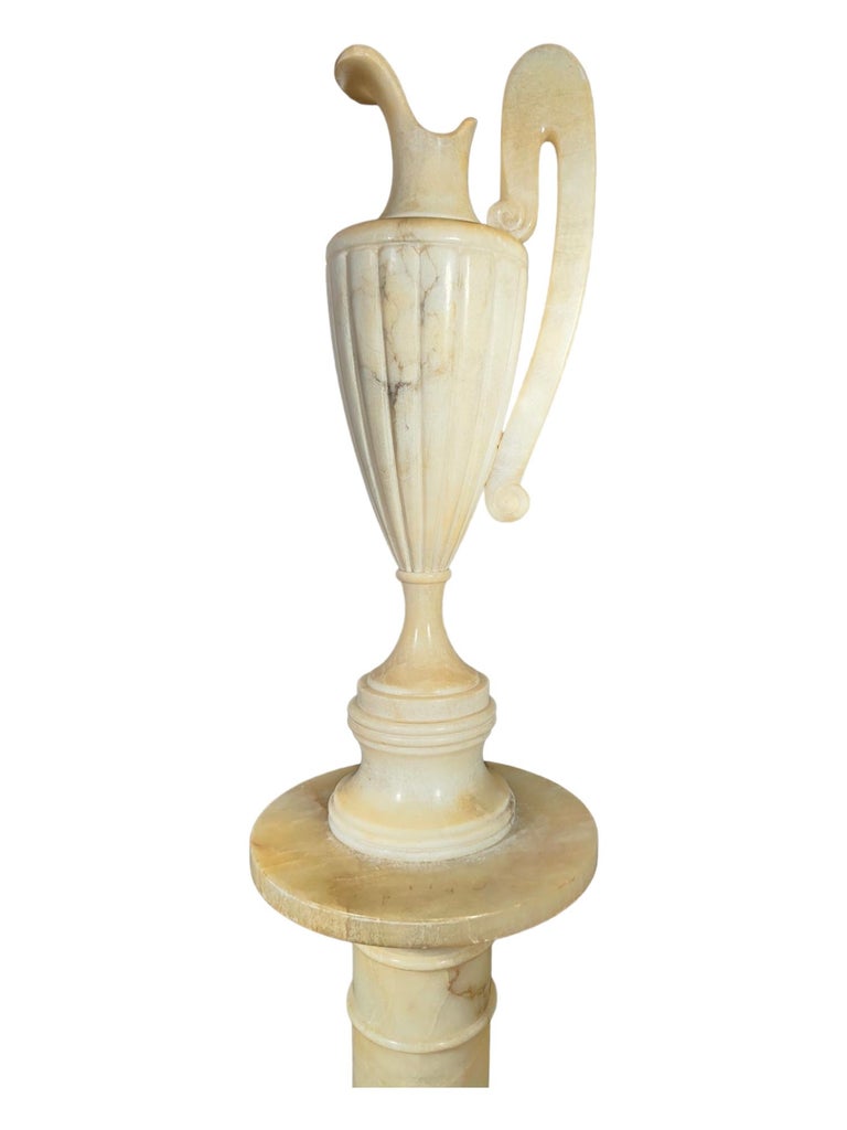 Large Alabaster JUG and Illuminated Base For Sale at 1stDibs