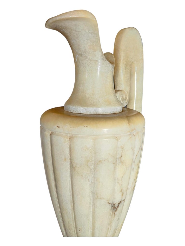 Large Alabaster JUG and Illuminated Base For Sale at 1stDibs