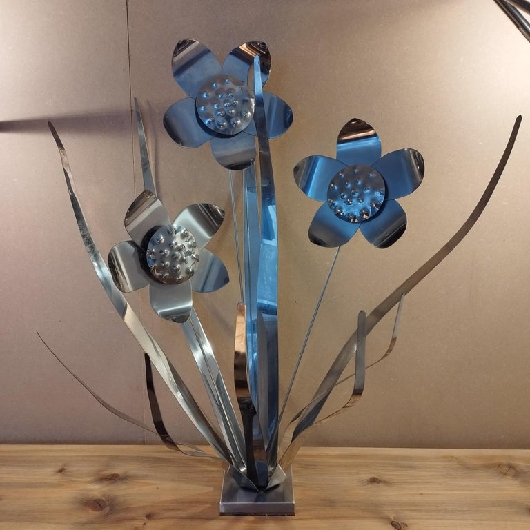 Large Aluminium Decorative Sculpture Depicting Flowers and Foliage For ...