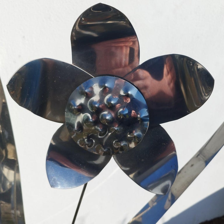 Large Aluminium Decorative Sculpture Depicting Flowers and Foliage For ...