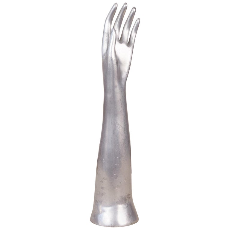 Large Aluminum Hand Sculpture For Sale at 1stDibs