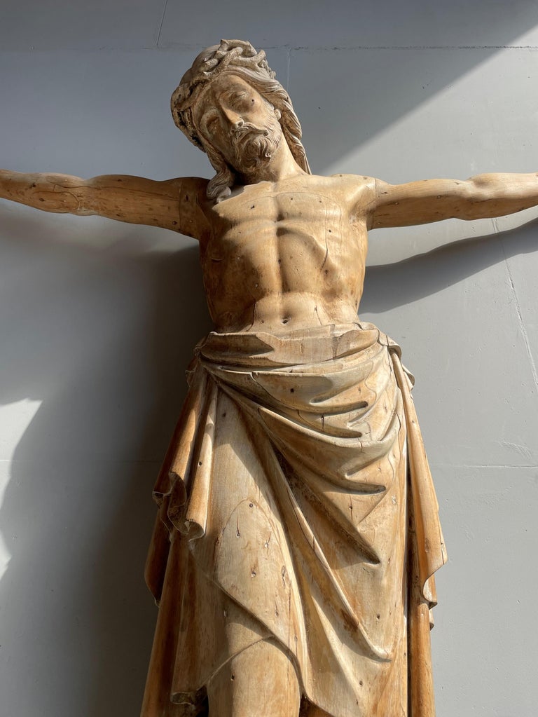 Large and Amazing Quality Carved Antique Corpus of Jesus Christ for ...