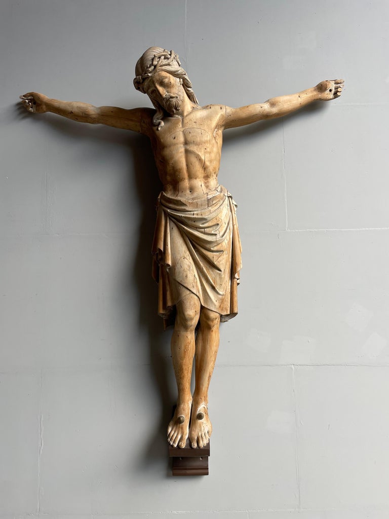 Large and Amazing Quality Carved Antique Corpus of Jesus Christ for ...