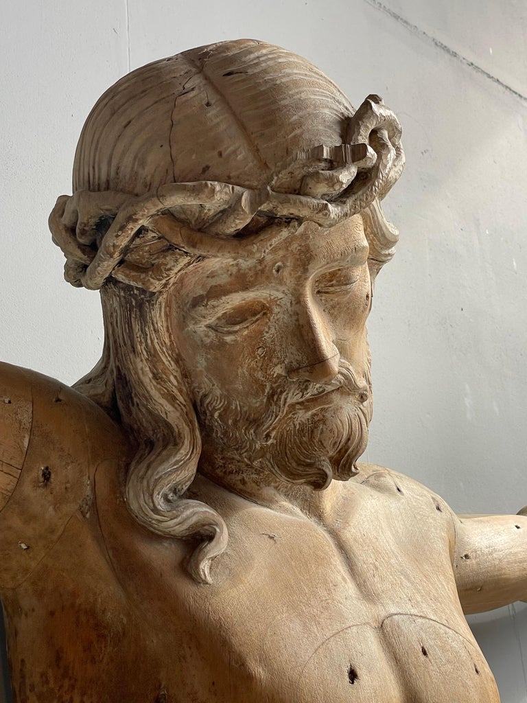 Large and Amazing Quality Carved Antique Corpus of Jesus Christ for ...