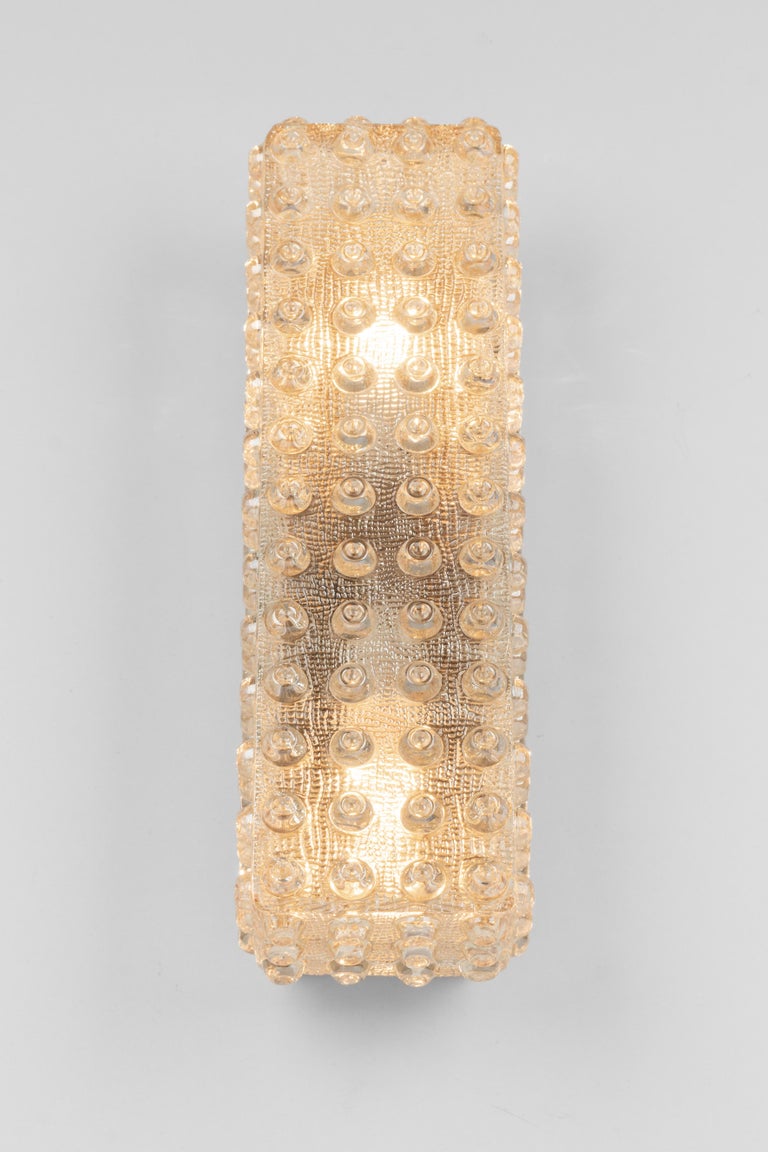 Large Amber Bubble Glass Sconce by Helena Tynell, Limburg, Germany For ...