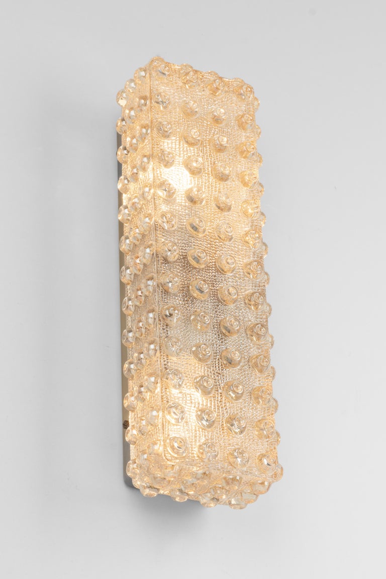 Large Amber Bubble Glass Sconce by Helena Tynell, Limburg, Germany For ...