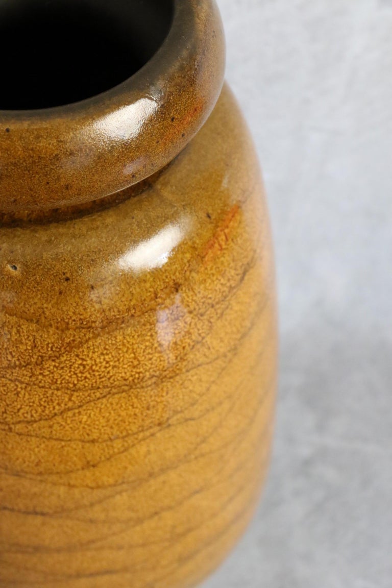 Large Amber Mid-Century West Germany Vase 116, VEB Haldensleben, 1960s ...