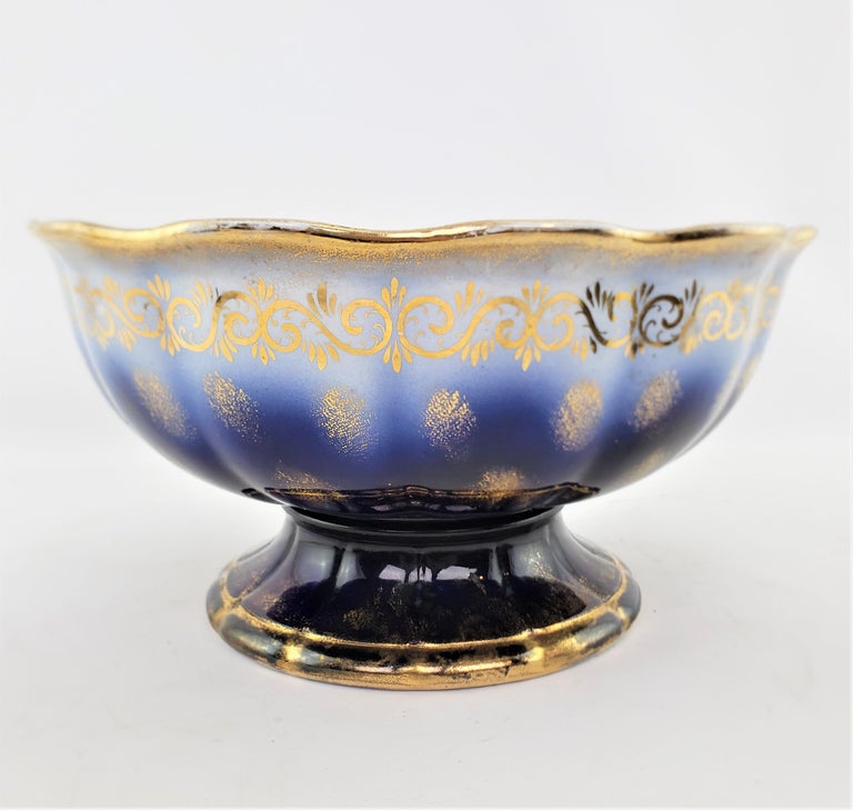 Large American China Co. Bowl with Grape and Vine Decoration and Gilt ...