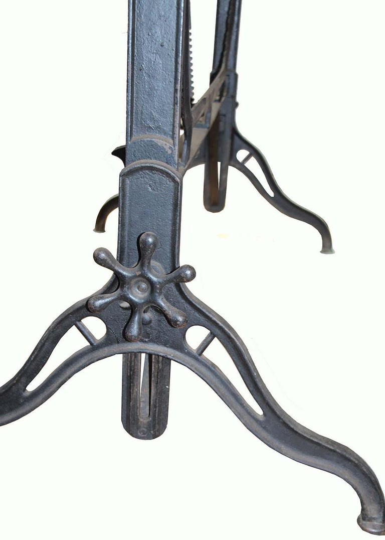Large American Drafting Table Iron Base/Adjustable at 1stDibs