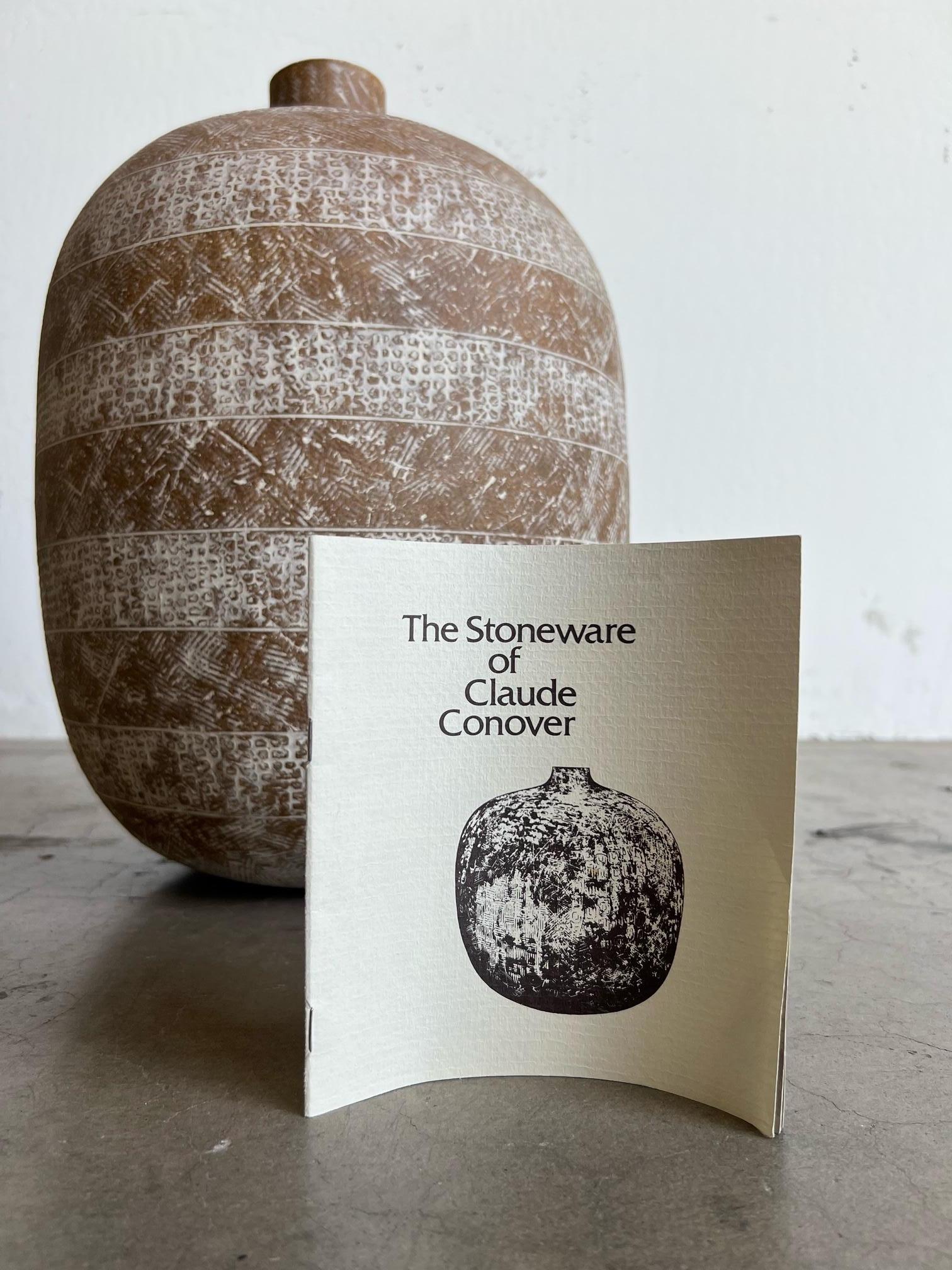 Large American Stoneware Vase, Claude Conover, "Maatz" For Sale at 1stDibs