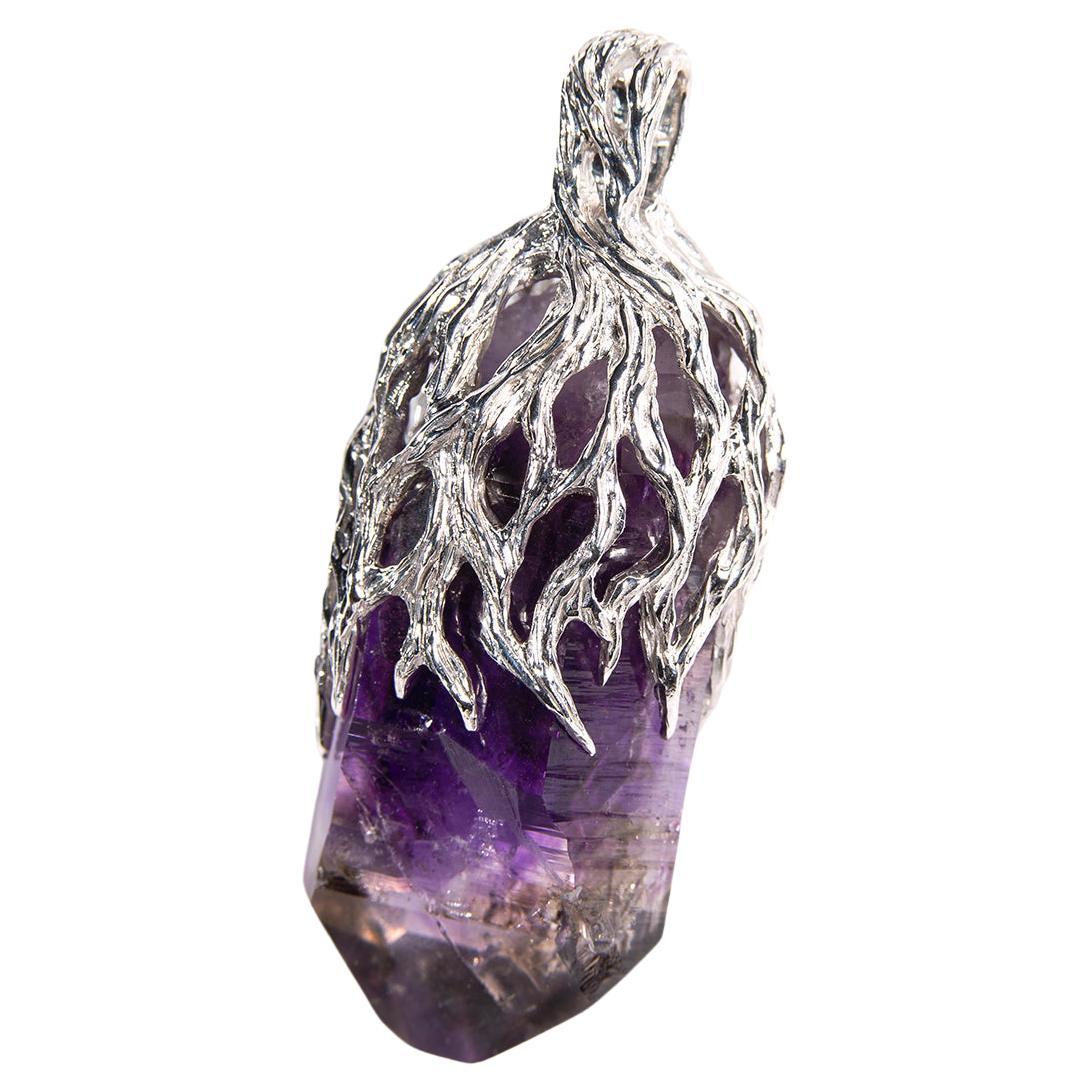 1970s Amethyst Crystal Pendant For Sale at 1stDibs