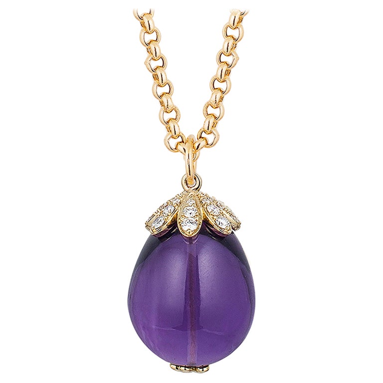 Goshwara Amethyst Drop Pendant For Sale at 1stDibs