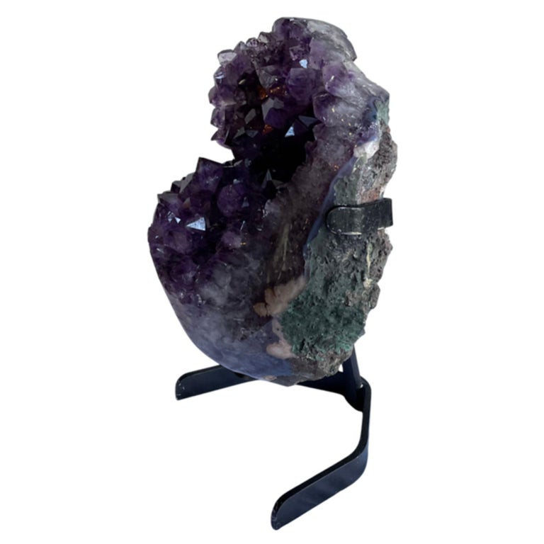 Large Amethyst Geode Crystal on Stand For Sale at 1stDibs