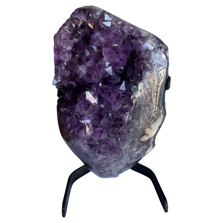 Large Amethyst Geode Crystal on Stand For Sale at 1stDibs