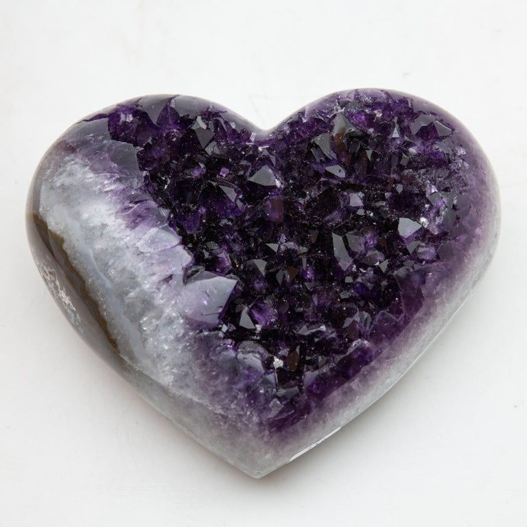 Large Amethyst Geode Druzy Heart at 1stDibs