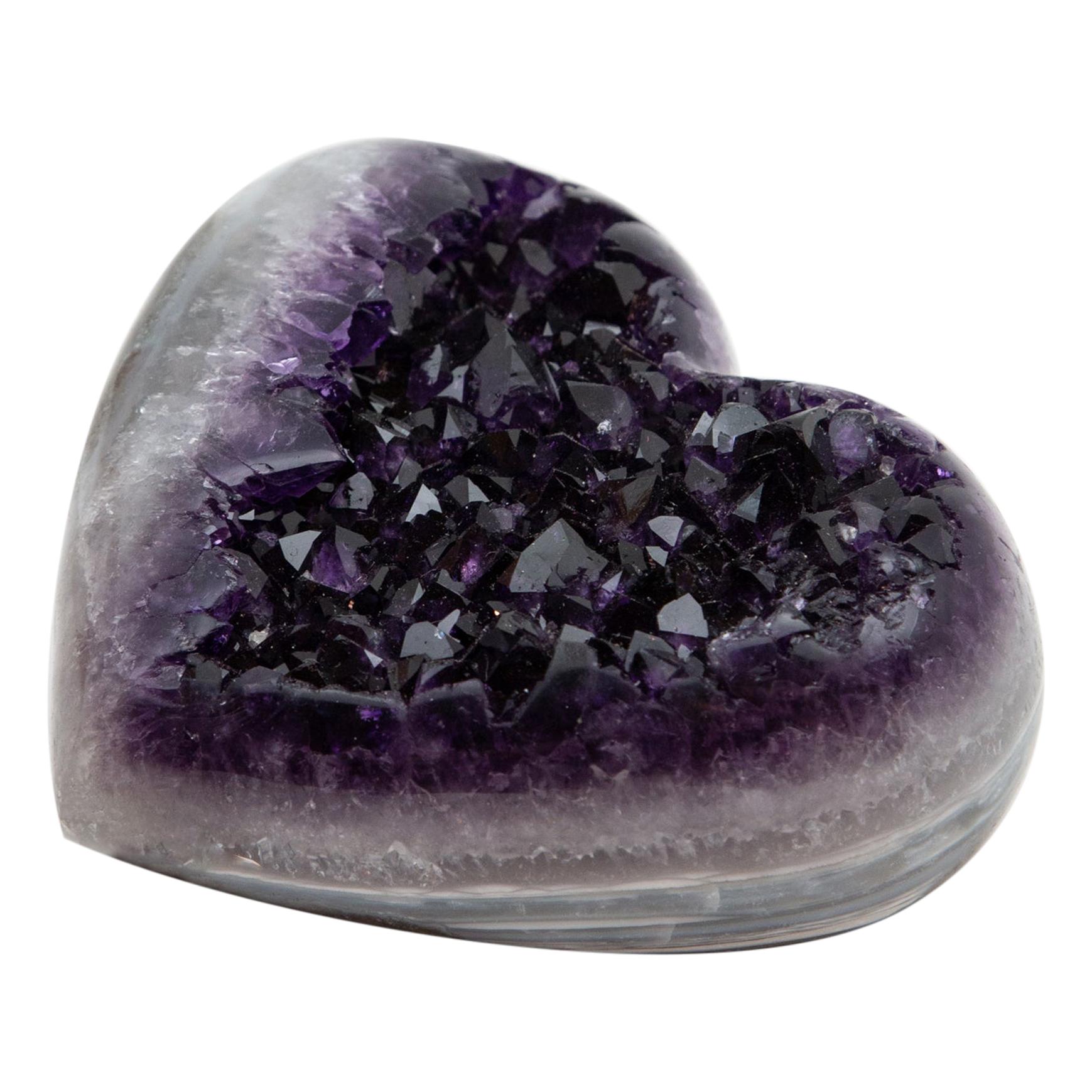 Large Amethyst Geode Druzy Heart at 1stDibs