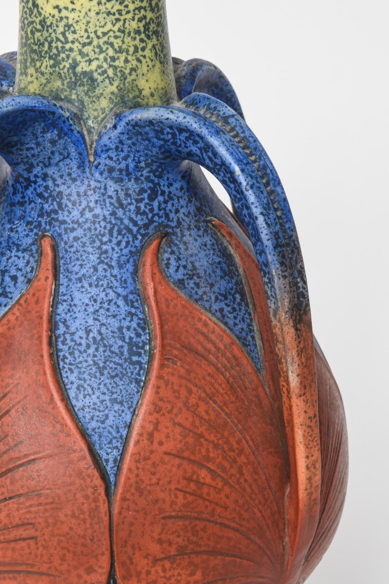 Large Amphora Art Nouveau Handled Vase Attributed to Paul Dachsel For ...