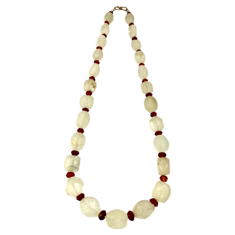 Large Ancient Roman Rock Crystal and Carnelian Necklace, 1st-2nd ...