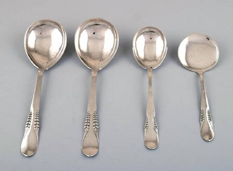 Large and Complete Danish Silver '.830' Dinner Service for 12 Persons ...