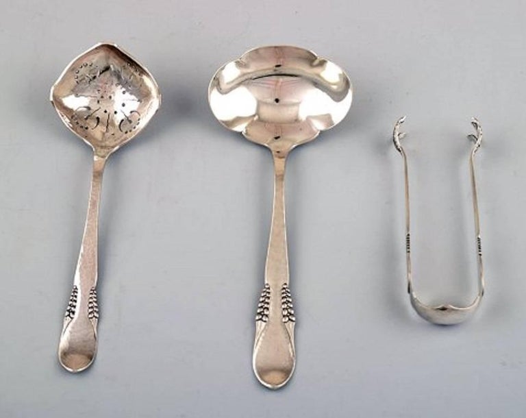 Large and Complete Danish Silver '.830' Dinner Service for 12 Persons ...