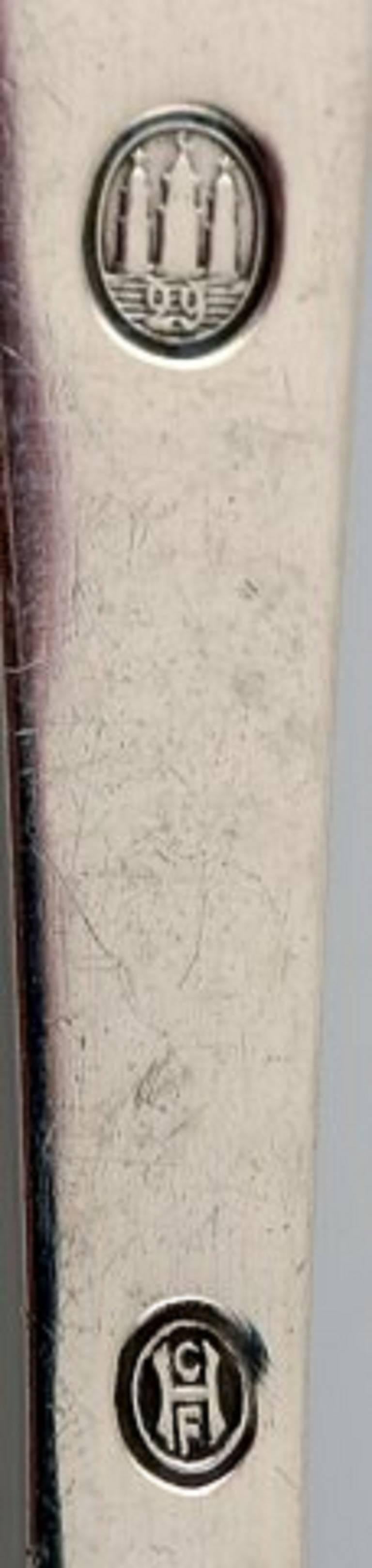 Large and Complete Danish Silver '.830' Dinner Service for 12 Persons ...