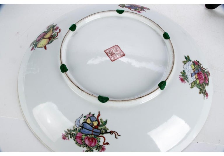 Large and Decorative Chinese Porcelain Charger Plate with Stand For ...