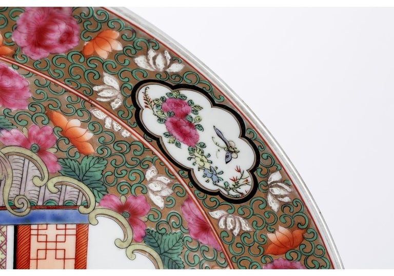 Large and Decorative Chinese Porcelain Charger Plate with Stand For ...