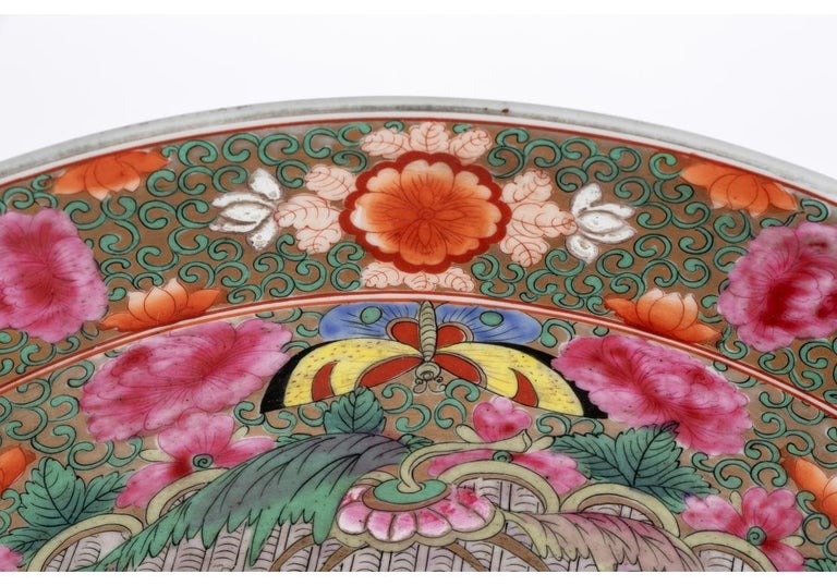 Large and Decorative Chinese Porcelain Charger Plate with Stand For ...