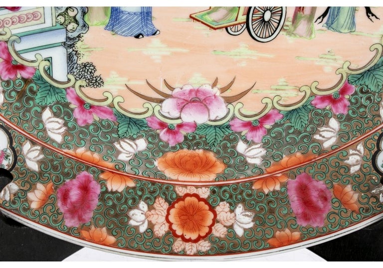 Large and Decorative Chinese Porcelain Charger Plate with Stand For ...