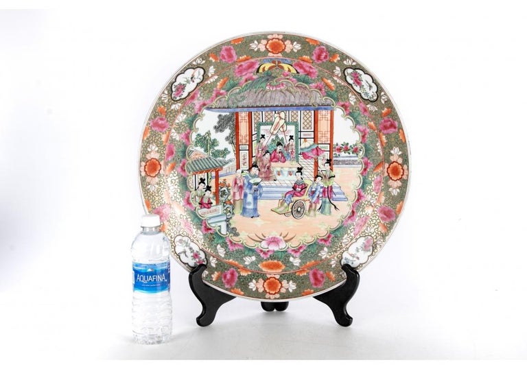 Large and Decorative Chinese Porcelain Charger Plate with Stand For ...