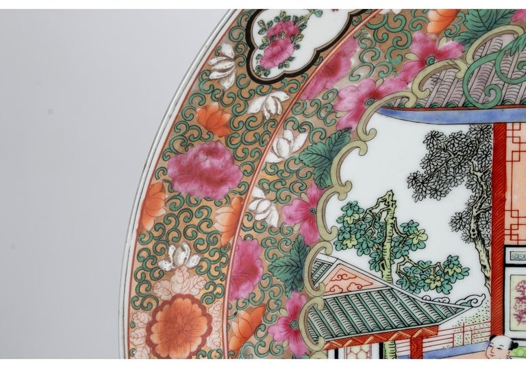 Large and Decorative Chinese Porcelain Charger Plate with Stand For ...