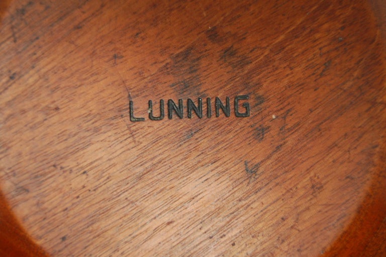 Large and Exquisite Turned Teak bowl by Frederik Lunning For Sale at ...