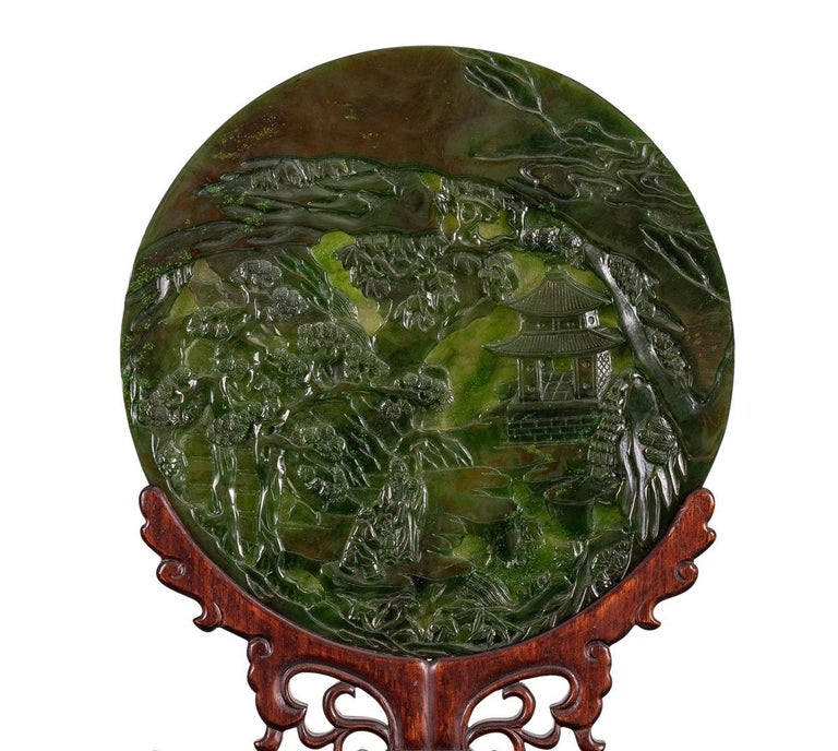 Large and Fine Pair of Jade Screens, Chinese For Sale at 1stDibs