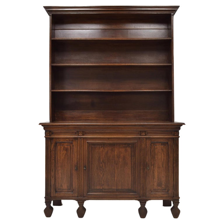 Large and High Shelf Cabinet / Top Shelf in Solid Oak, 1920 For Sale at ...