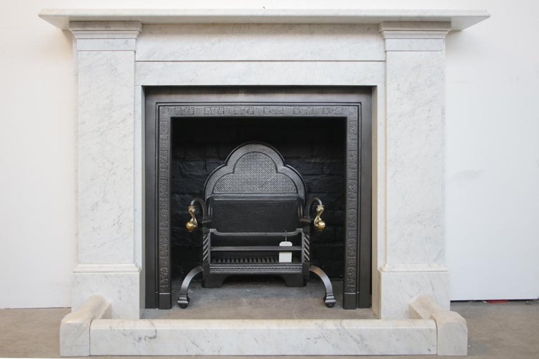 Large and Imposing Victorian Carrara Marble Fireplace Surround at 1stDibs