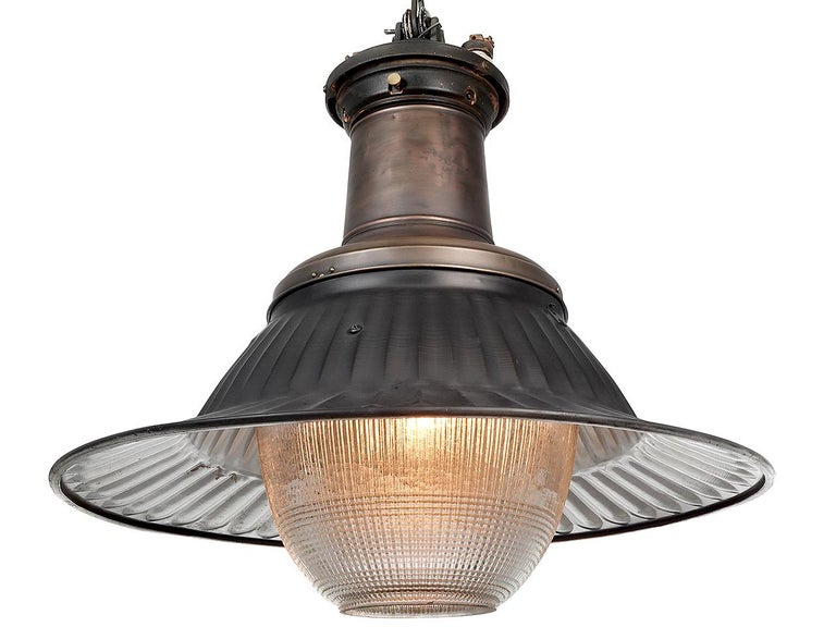 Large and Impressive Fluted Shade Street Light at 1stDibs