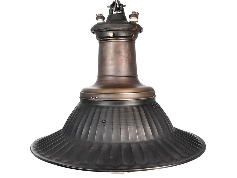 Large and Impressive Fluted Shade Street Light at 1stDibs