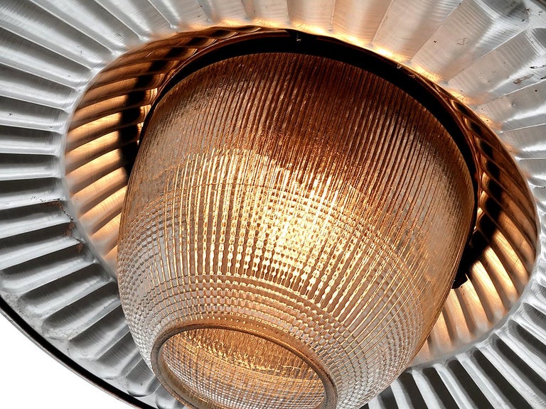 Large and Impressive Fluted Shade Street Light at 1stDibs