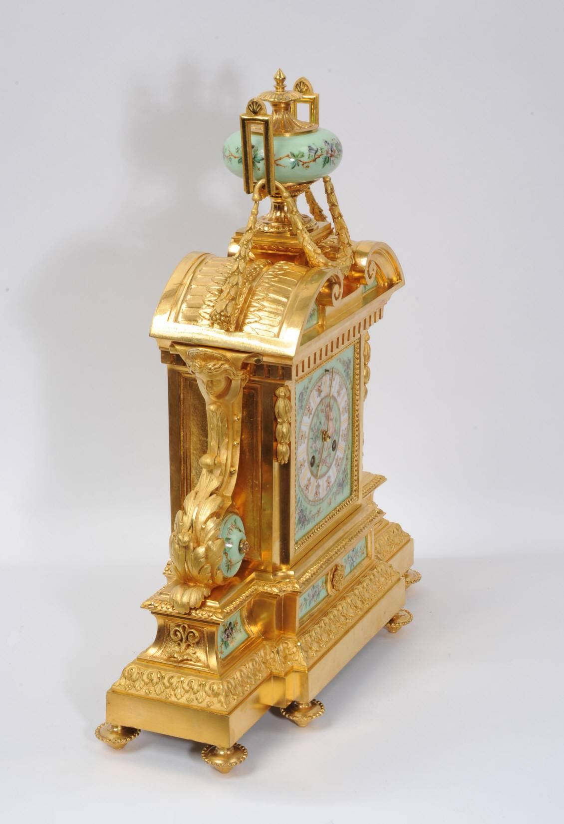 Large and Magnificent Ormolu and Sèvres Porcelain Clock by Achille ...