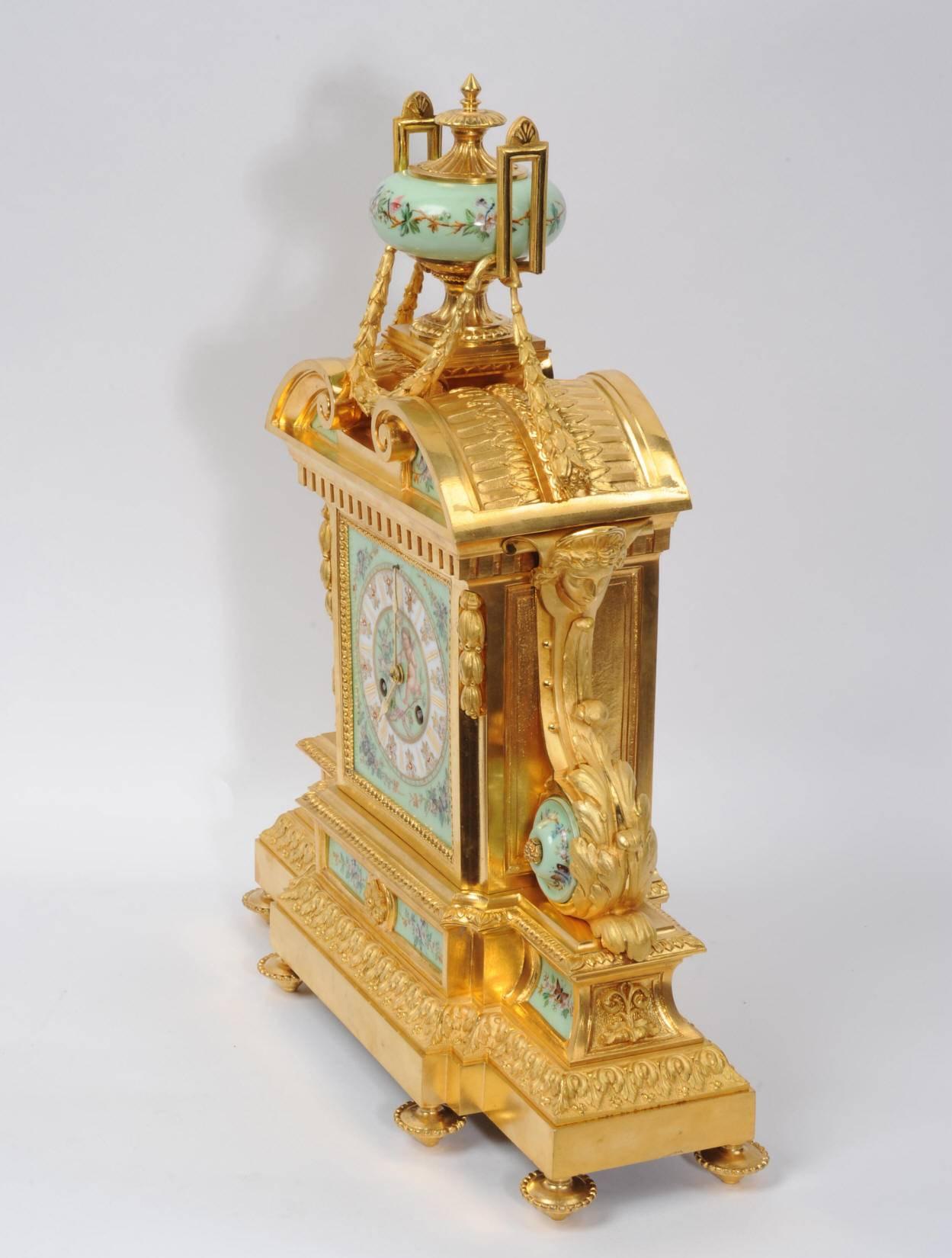 Large and Magnificent Ormolu and Sèvres Porcelain Clock by Achille ...
