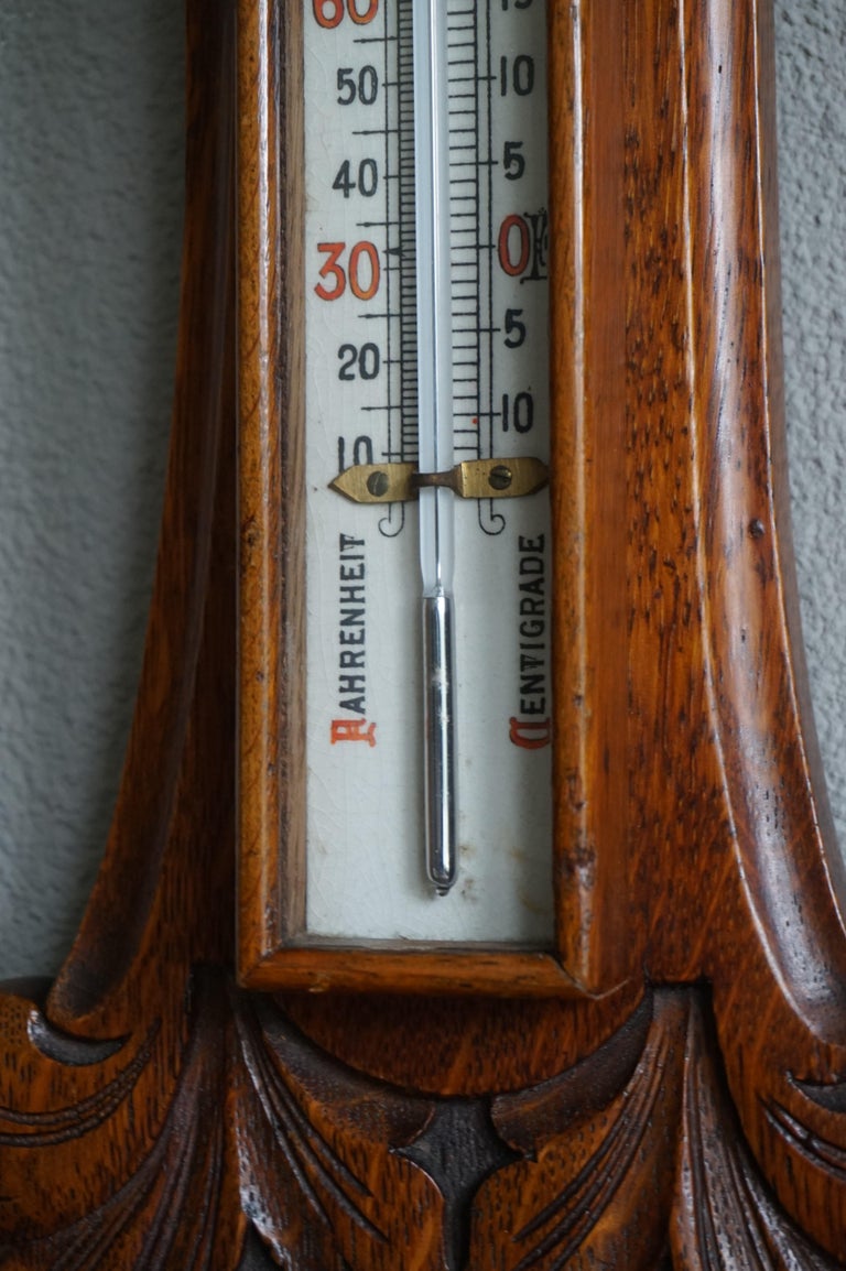 Large and Mint Condition Antique English Carved Oak and Porcelain Wall ...