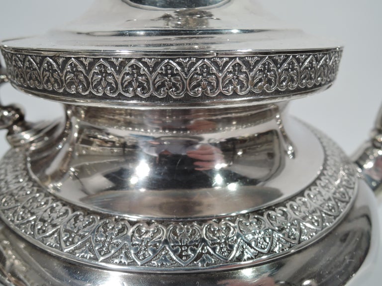Large and Pretty Antique Coin Silver Teapot by New York Maker Forbes ...