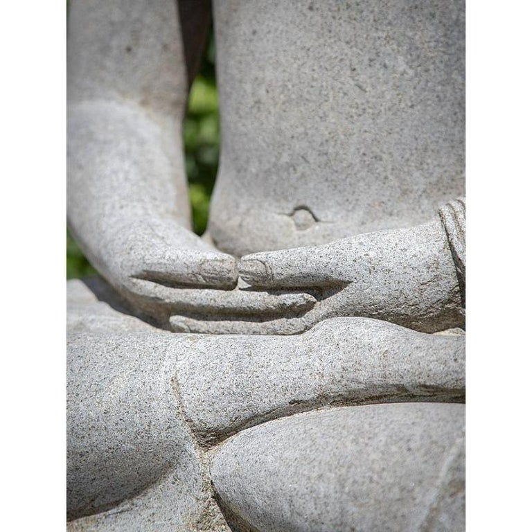 Large Andesite Stone Buddha Statue from Indonesia For Sale at 1stDibs