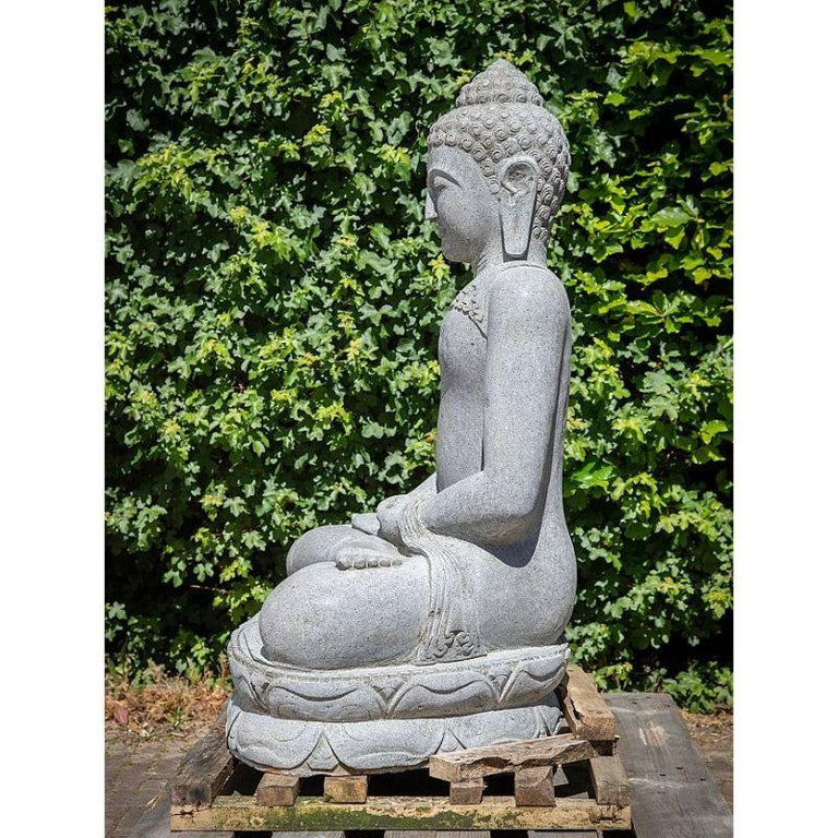 Large Andesite Stone Buddha Statue from Indonesia For Sale at 1stDibs