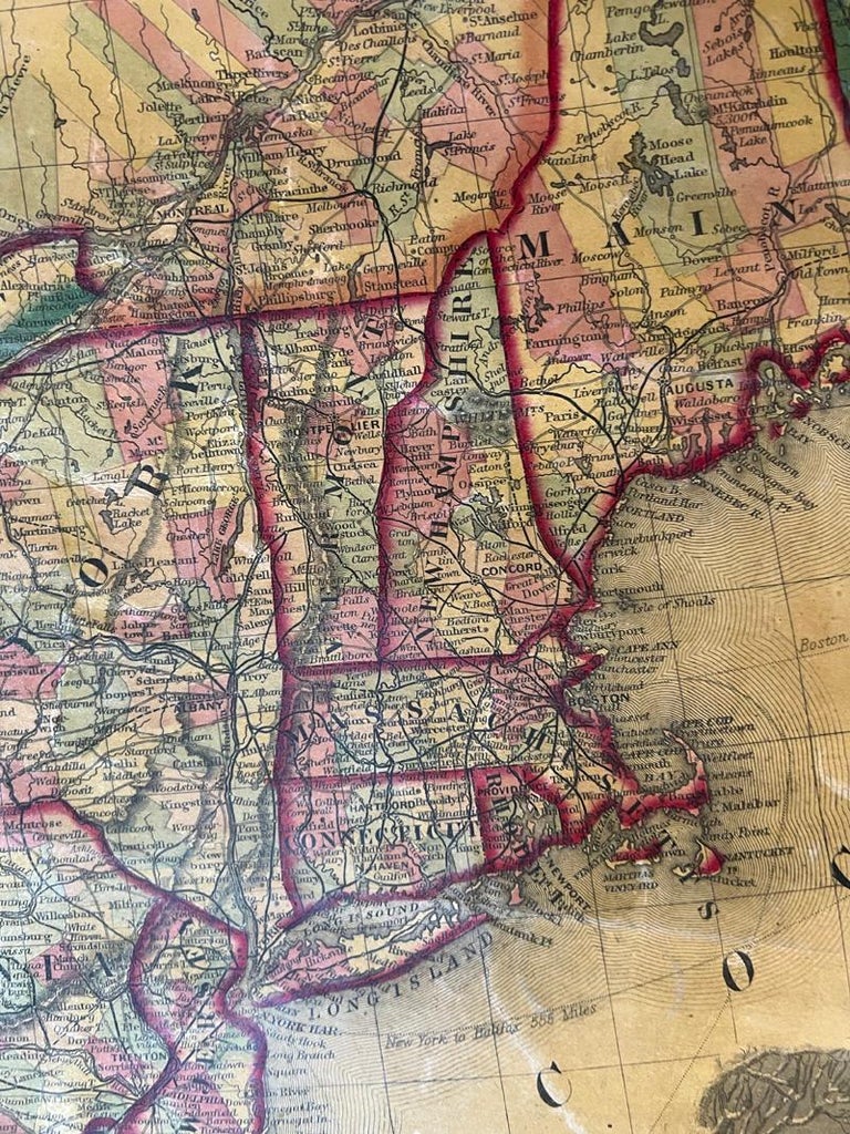 Large Antique 1859 Map of North America For Sale at 1stDibs
