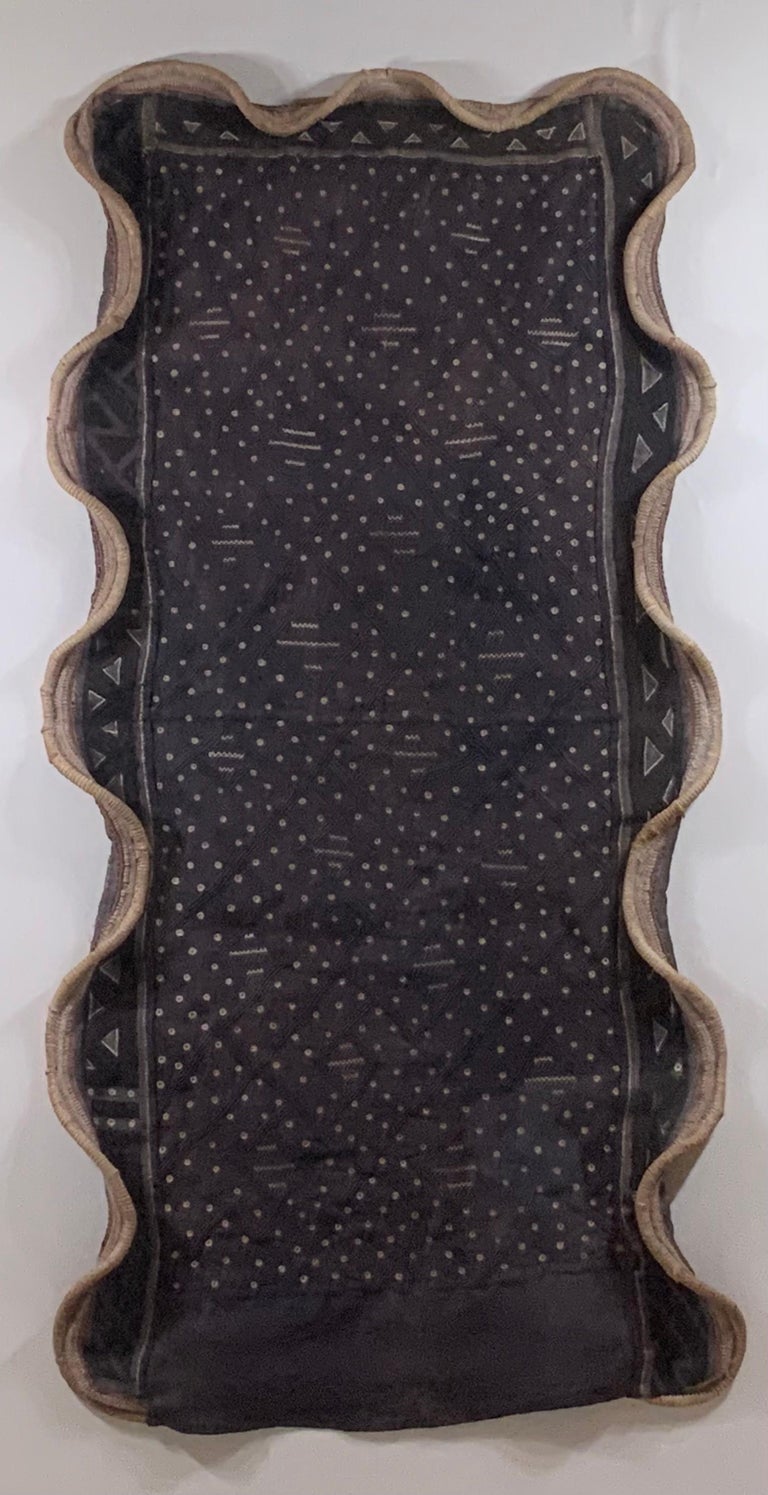 Large Antique African Kuba Textile Museum Mount in Lucite Shadowbox ...