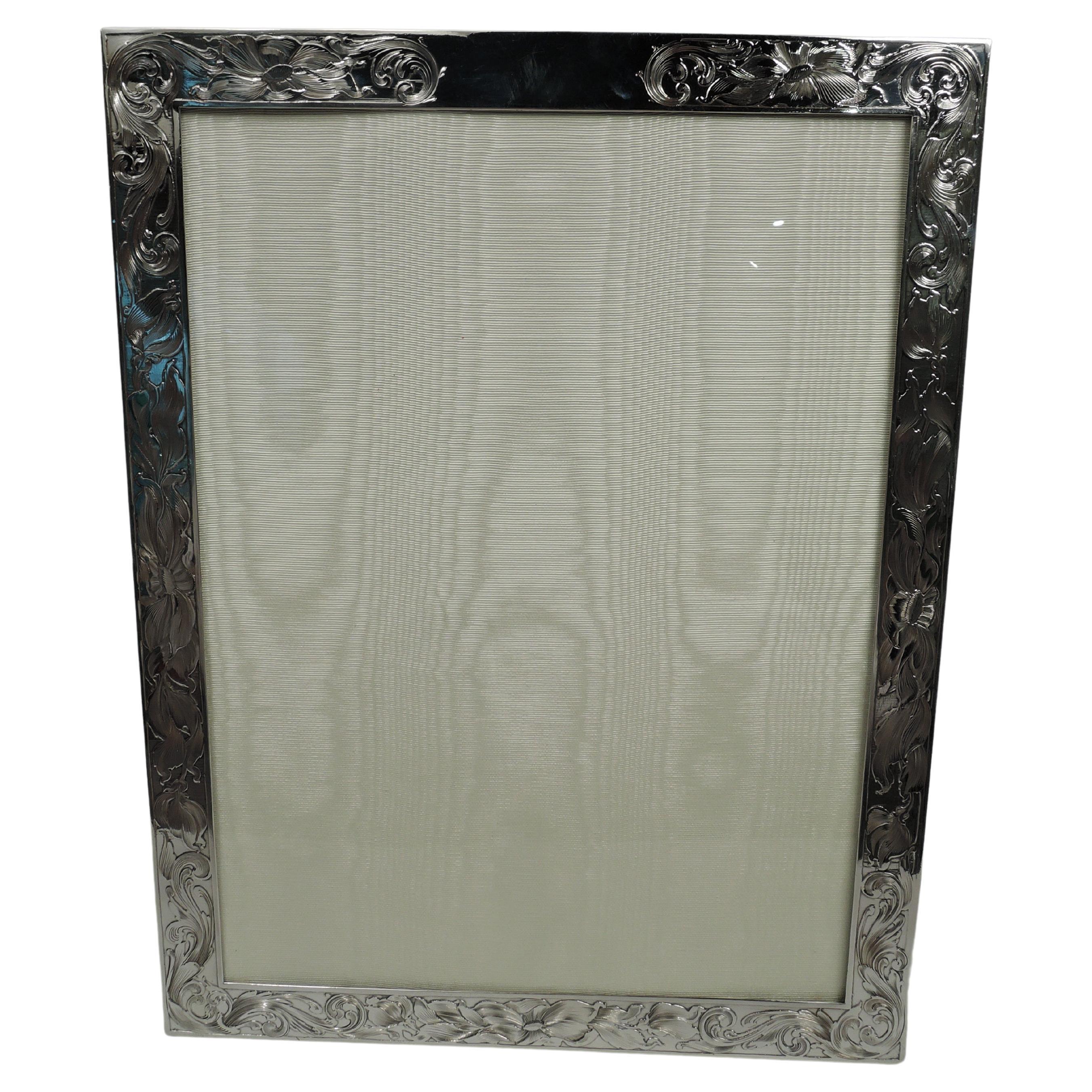Antique American Art Nouveau Sterling Silver Picture Frame For Sale at ...