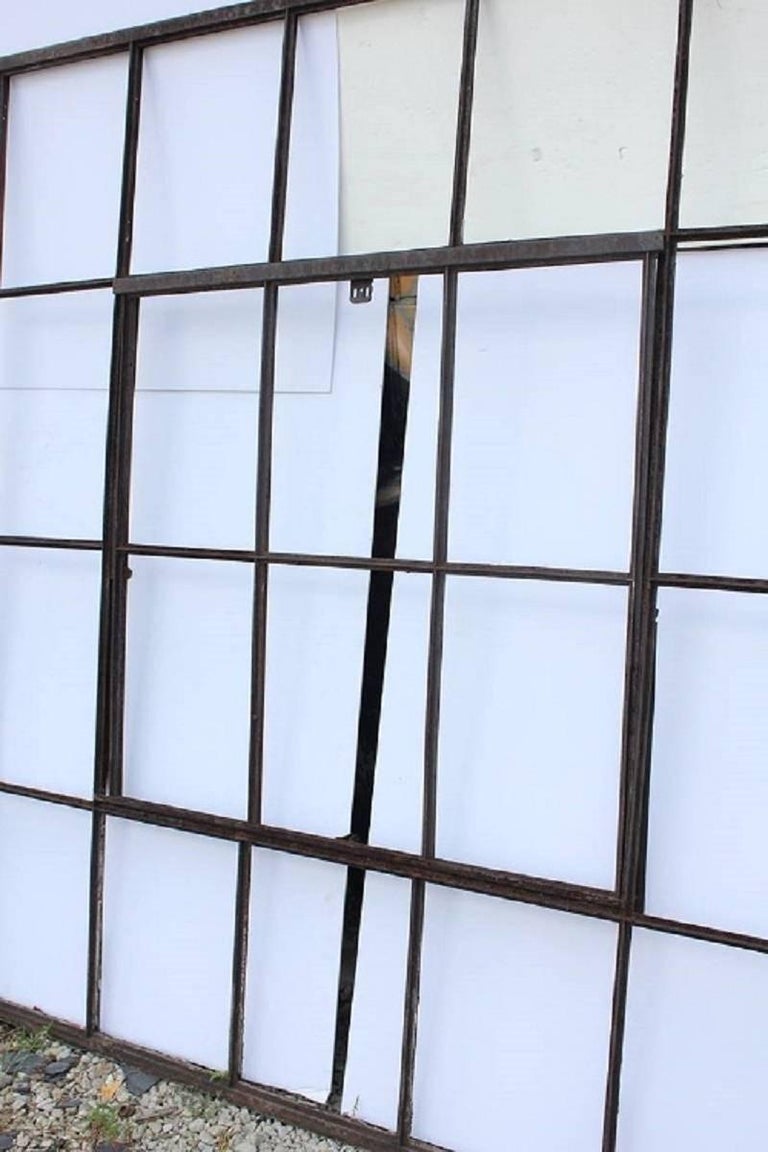 Large Antique American Industrial Metal Casement Window For Sale at 1stDibs