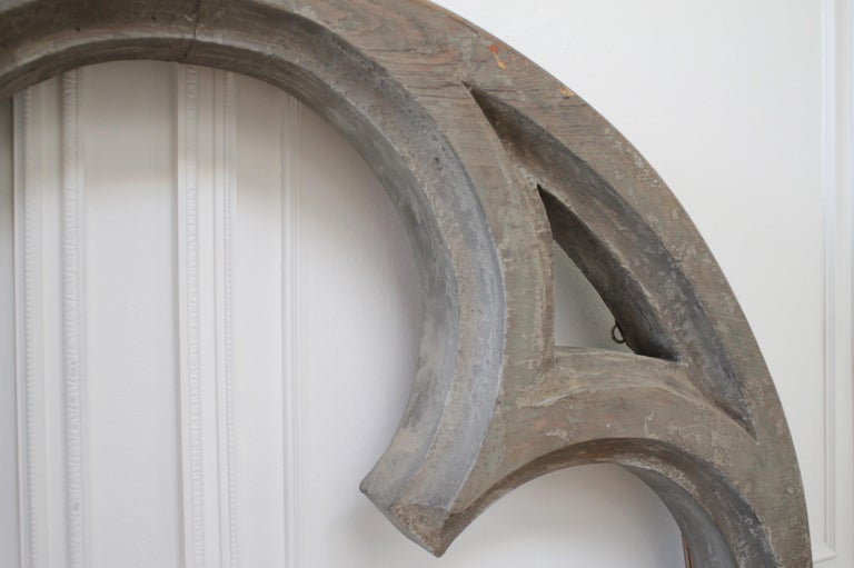 Large Antique Architectural Wood Quatrefoil Frame at 1stDibs